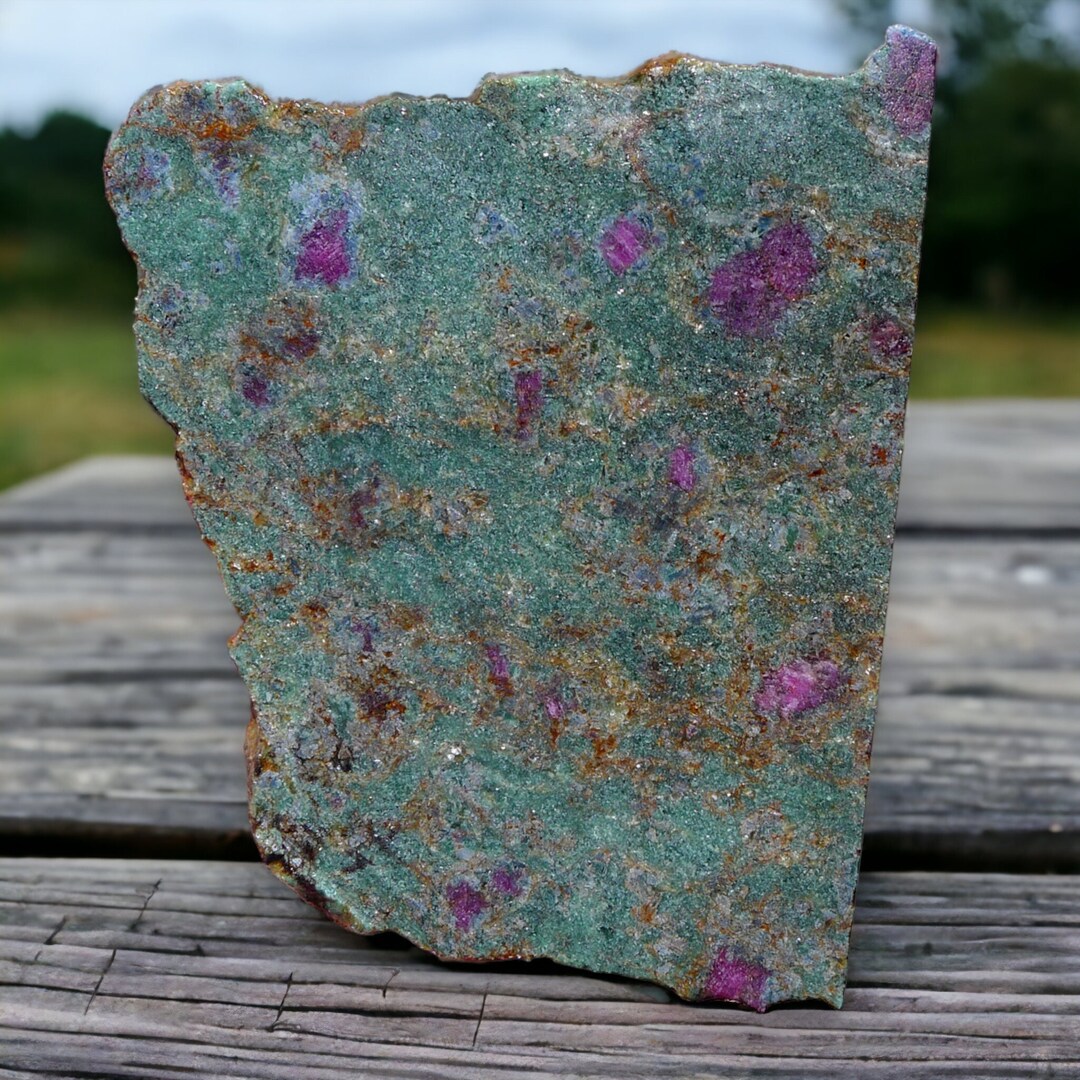 Ruby Fuchsite Slab Ruby in Fuchsite Slice Lapidary Supply - Etsy