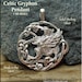 Sterling Silver Gryphon Pendant .925 Silver Celtic Griffin - Etsy