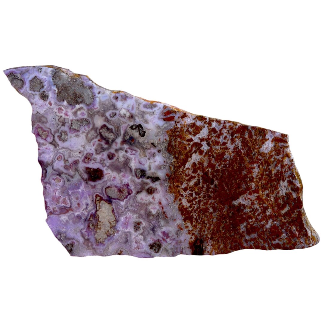 Purple Agate Slab Unpolished Purple Lace Agate Lapidary Supply Rare ...