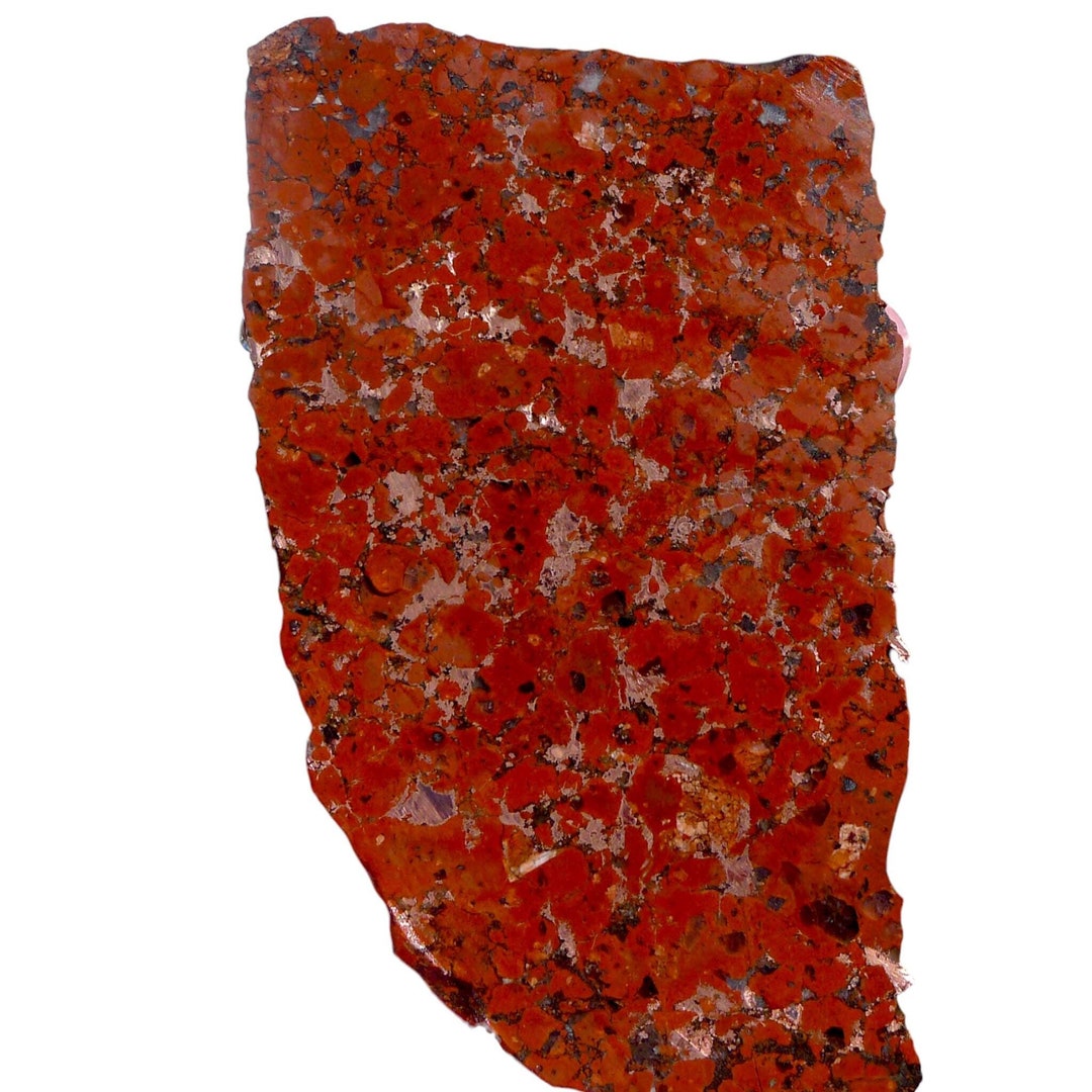 Native Copper Slab Kingstonite Raw Copper in Red Jasper Slab Lapidary Stone Slice Cabbing Supply ...