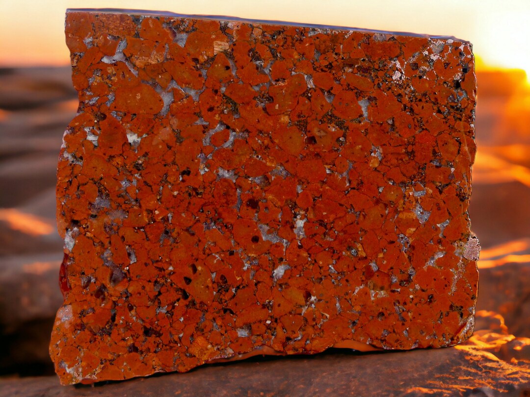 Native Copper Slab Unpolished Kingstonite Copper in Red Jasper ...