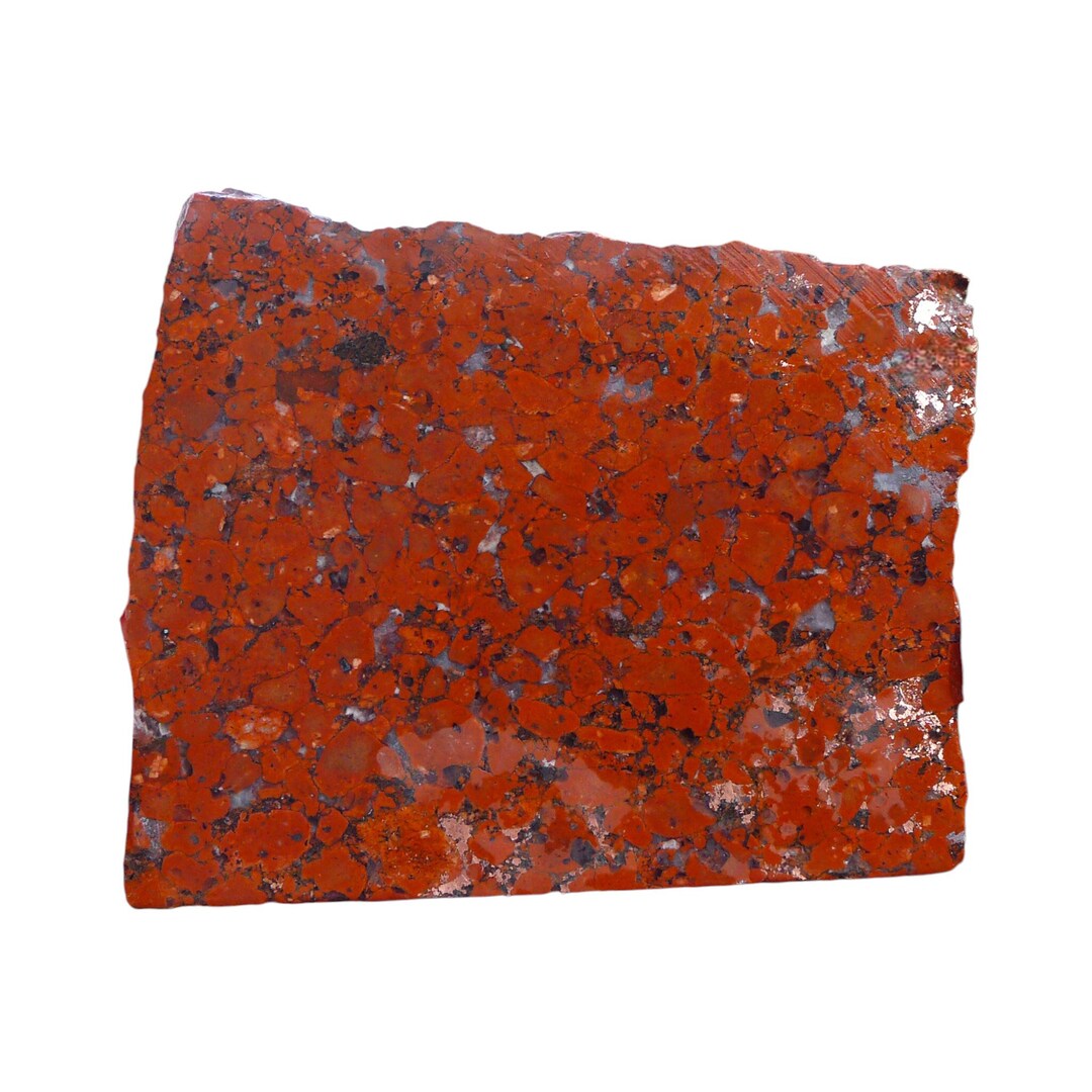 Native Copper in Red Jasper Slab Conglomorate Kingstonite Michigan Raw ...
