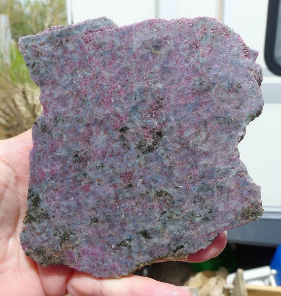 Rare Ruby Kyanite Slab Natural Ruby in Kyanite Slice Lapidary - Etsy