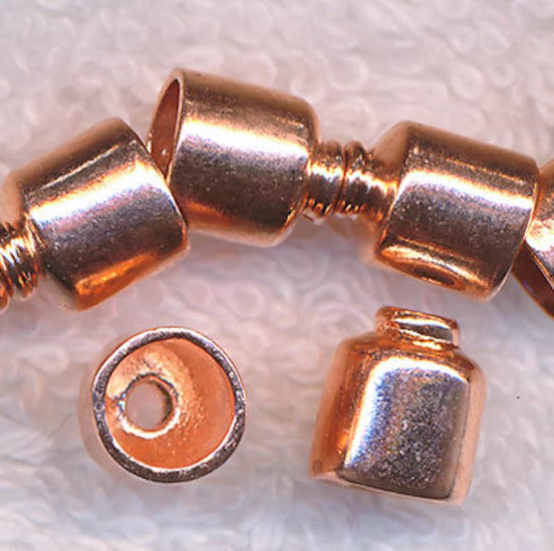 10 Copper Jewelry End Caps With 5.5mm Opening Genuine Copper - Etsy
