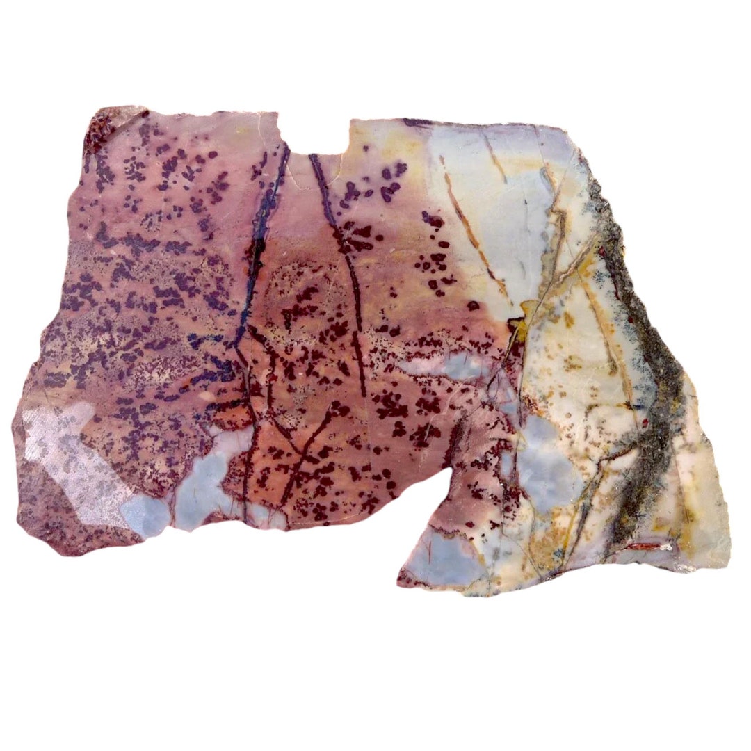 Pink Plume Jasper Slab Pink Jasper With Dendrites Dendritic Lapidary ...