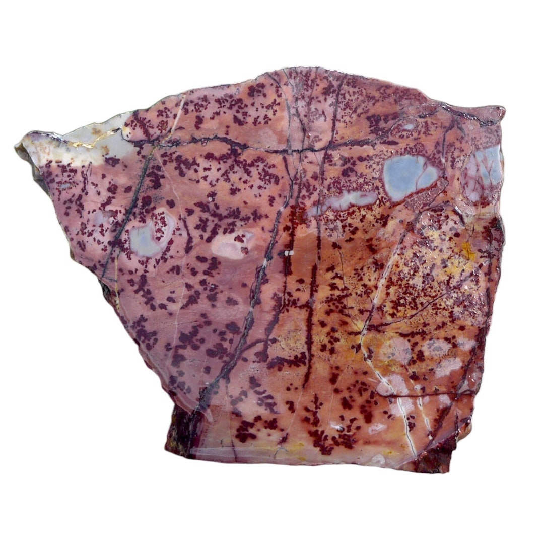 Pink Dendritic Plume Jasper Slab Natural Unpolished Pink Jasper With ...