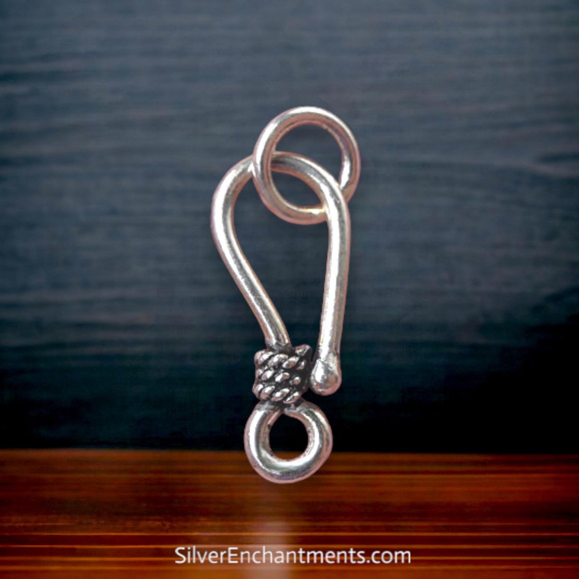 Sterling Silver J Hook Jewelry Clasp Set Solid 925 20mm Hook Clasp With ...