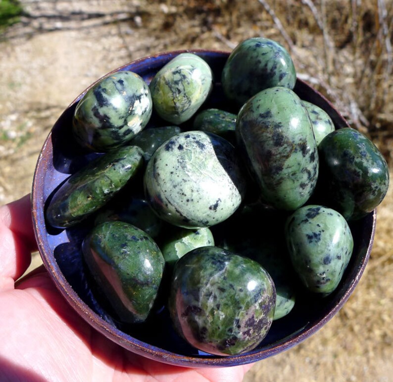 Polished Jade Stone Peruvian Natural Green NEPHRITE JADE | Etsy