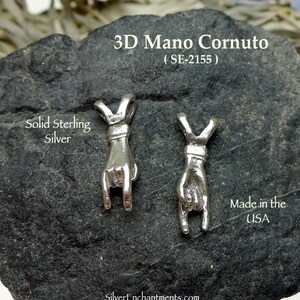 Sterling Silver Mano Cornuto Charm Evil Eye Hand Pendant - Etsy
