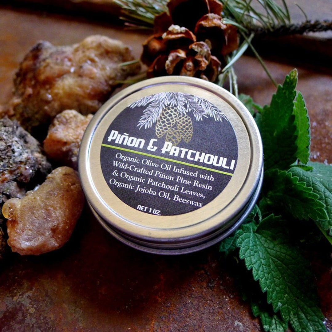 Piñon and Patchouli Salve Herbal Balm Organic Ritual Pinyon Pine Patchouly Solid Perfume ...