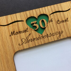 Personalized 30th Anniversary Photo Frame - 8x10 Frame Holds 5x7 Photo ...