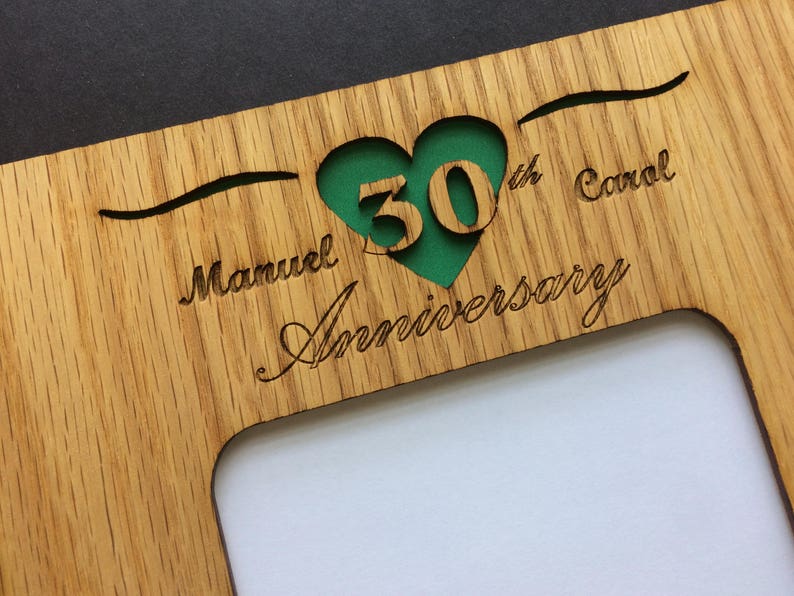 Personalized 30th Anniversary Photo Frame - 8x10 Frame Holds 5x7 Photo ...