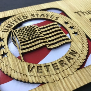 US Veteran Picture Frame - 8x10 Frame Holds 5x7 and 3x4 Photos - United ...