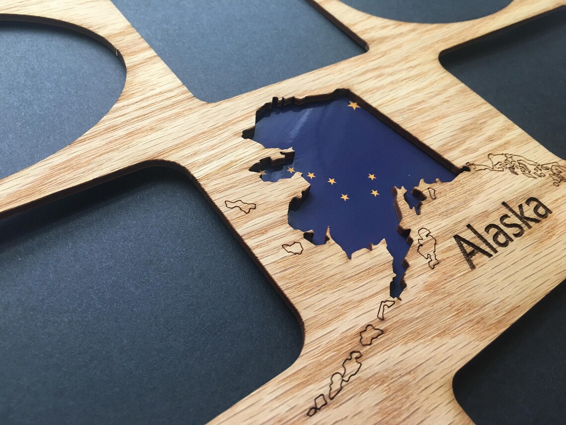 Alaska State Picture Frame Collage Frame Hold Multiple - Etsy