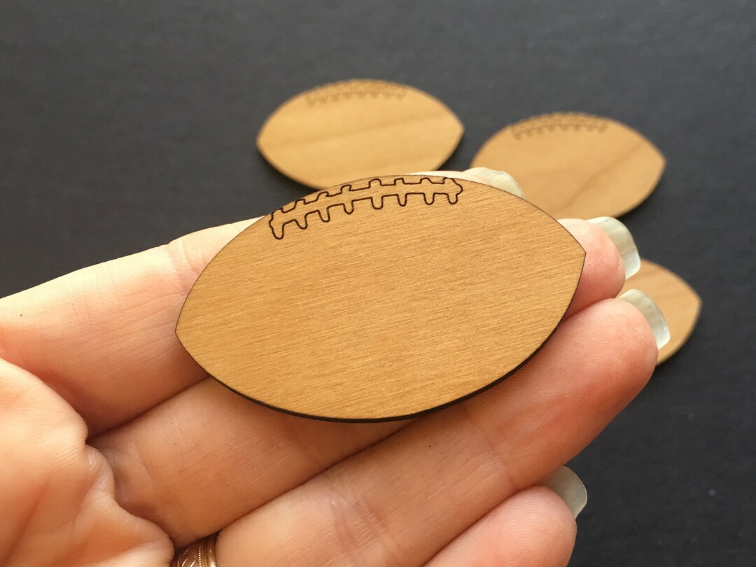 Wooden Footballs - Set of 10 - Wood Football Shape, Football Decor - Etsy