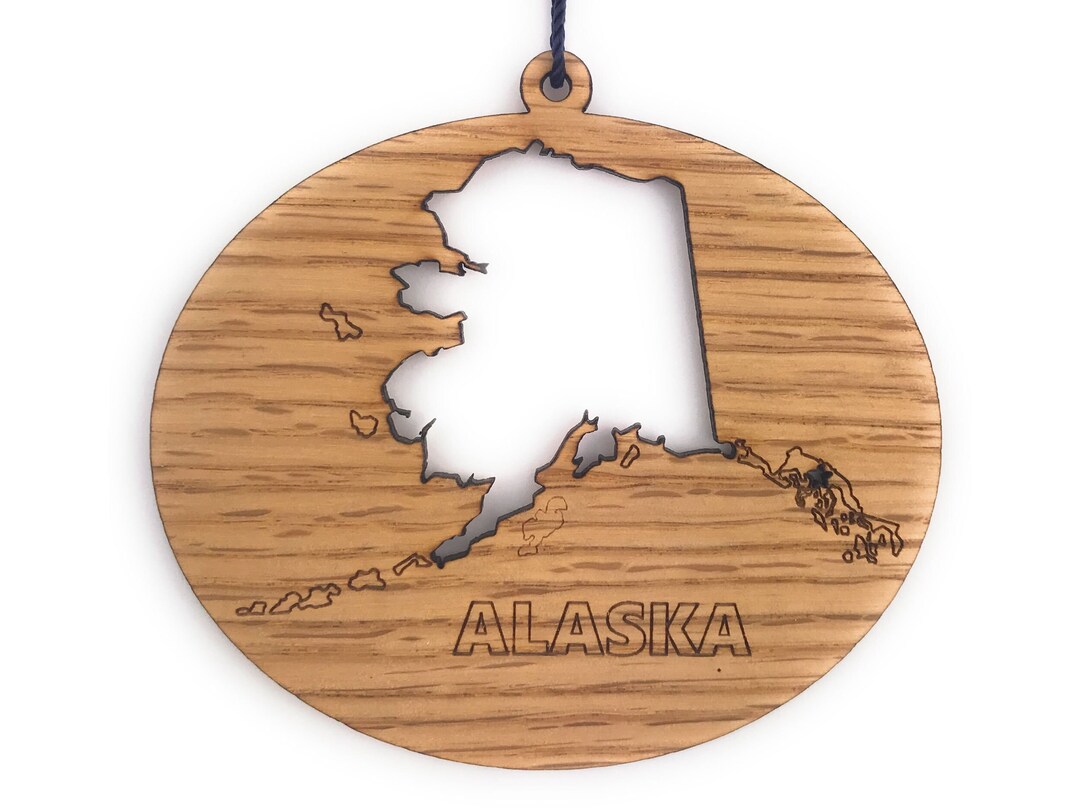 Alaska State Ornament, Alaska Decor, Alaska Gift for Traveler, USA ...