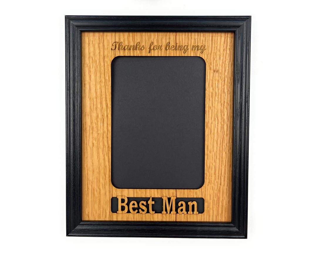 Best Man Picture Frame - 8x10 Frame Holds a 5x7 Photo - Wedding Party ...