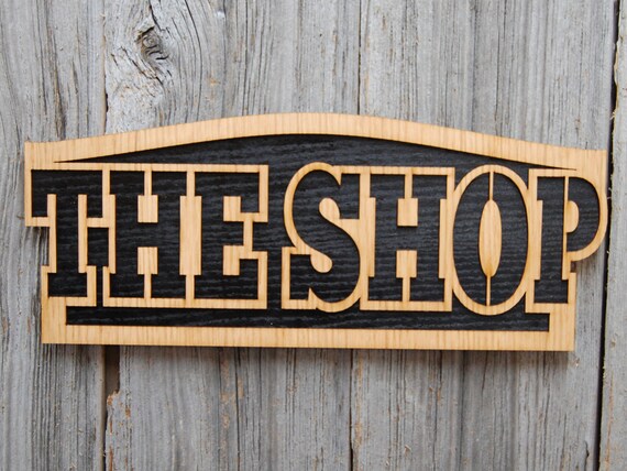 The Shop Sign Decor Carved Wooden Signs Sign for Shop Owner | Etsy