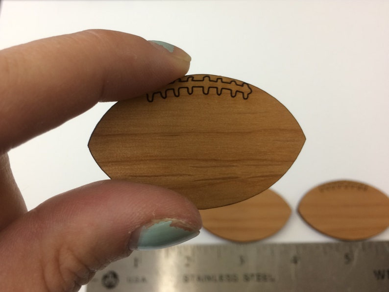Wooden Footballs - Set of 10 - Wood Football Shape, Football Decor - Etsy