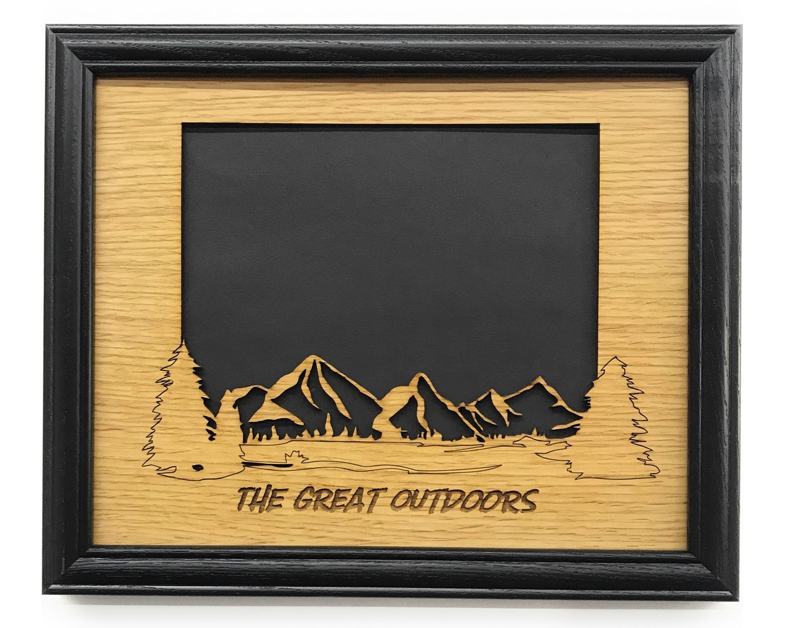 Treeline Mountain Skyline Picture Frame Holds 5x7 Photo | Etsy