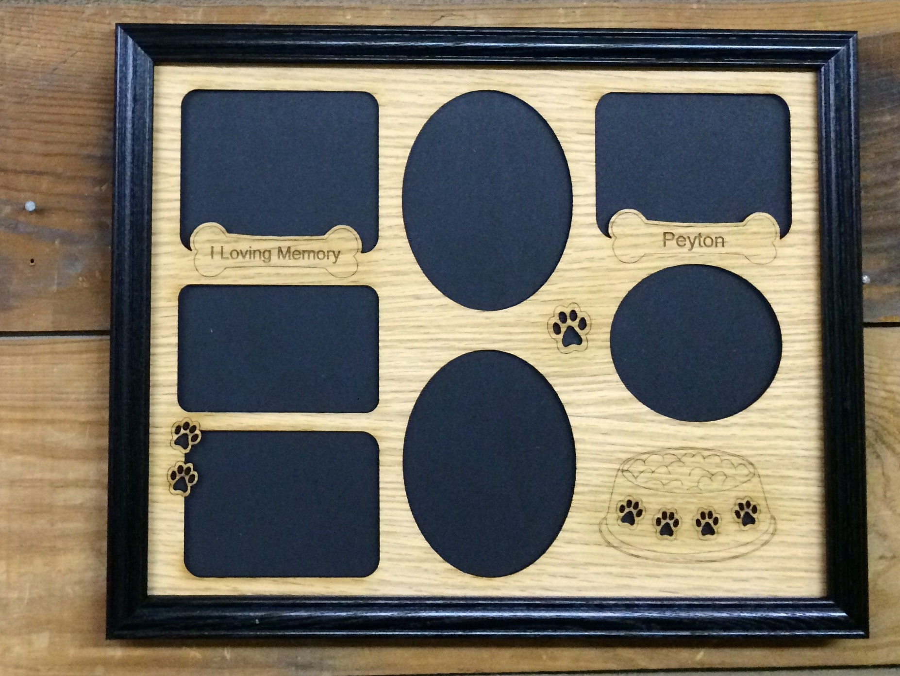 11x14 Dog Picture Frame - Holds 6 or 7 Photos - Dog Lover Gift, Dog ...