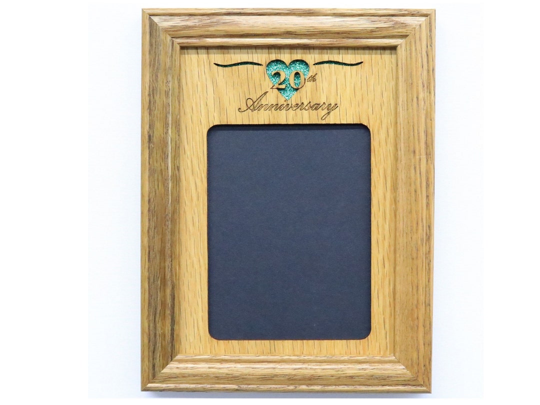 20th Anniversary Picture Frame - 5x7 Frame Holds 3x5 Photo - 20th ...