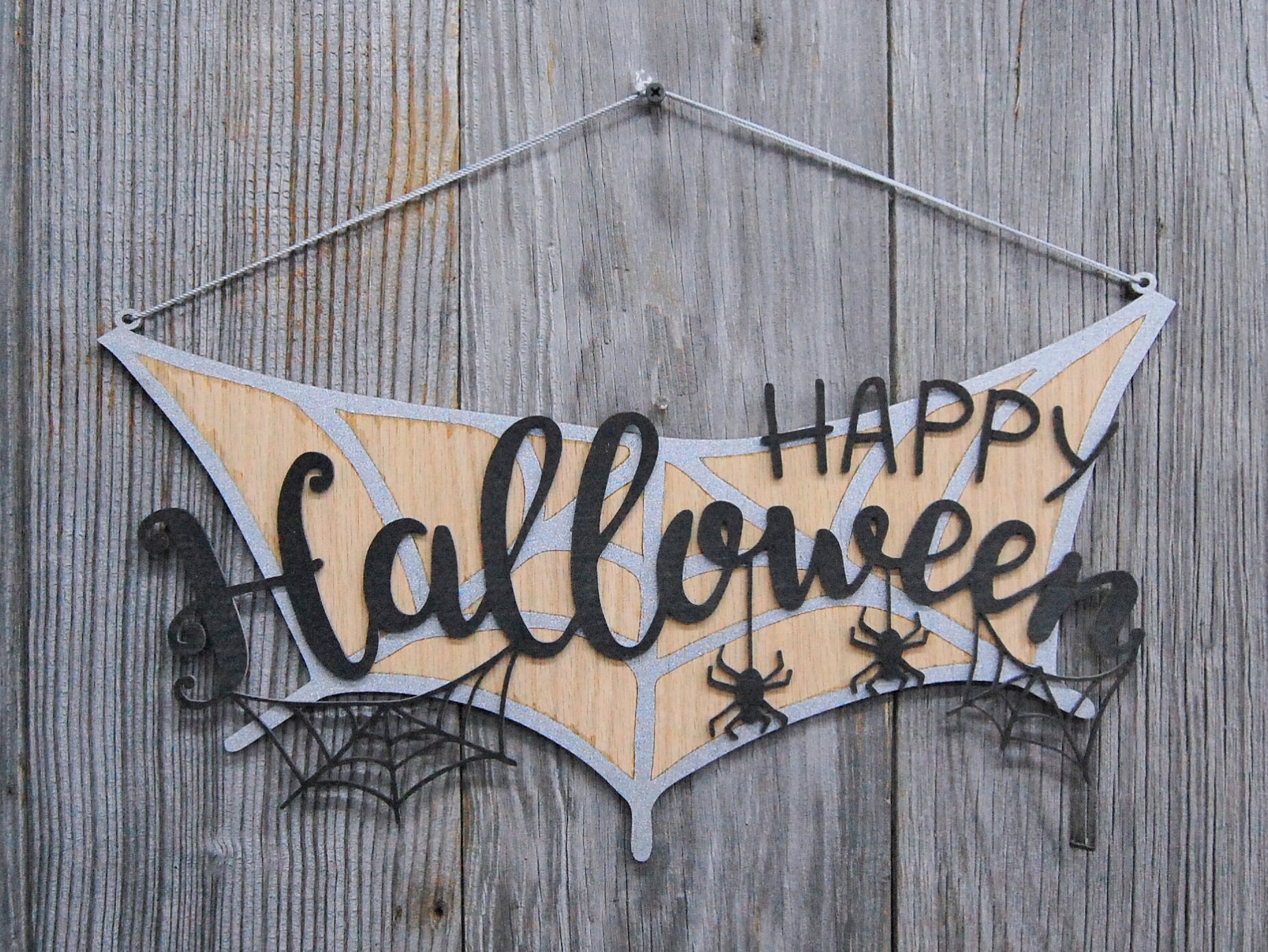 Happy Halloween Sign Glow In the Dark | Etsy