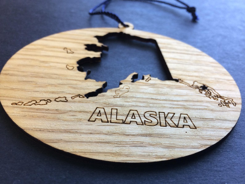 Alaska State Ornament Alaska Decor Alaska Gift for Traveler - Etsy