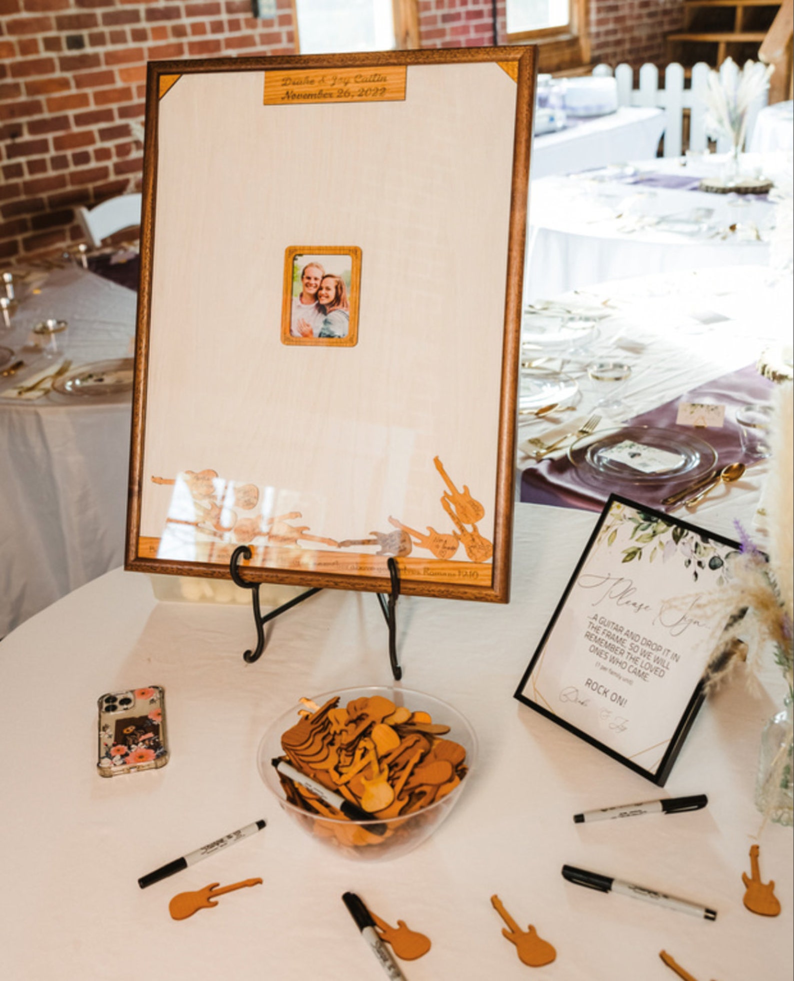 220 Guest Wedding Drop Box Guest Book 18x24, Drop Top Guestbook, Framed ...