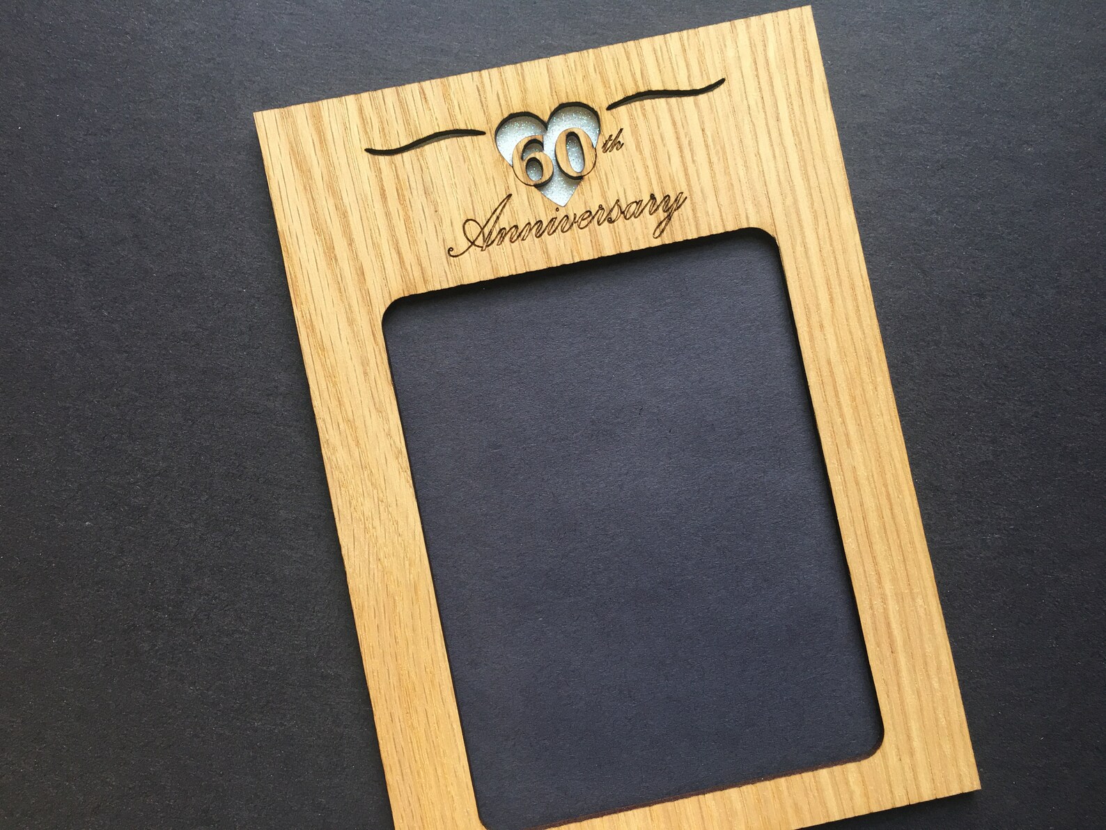 60th Anniversary Photo Frame 5x7 Frame Holds 3x5 Photo 60th - Etsy