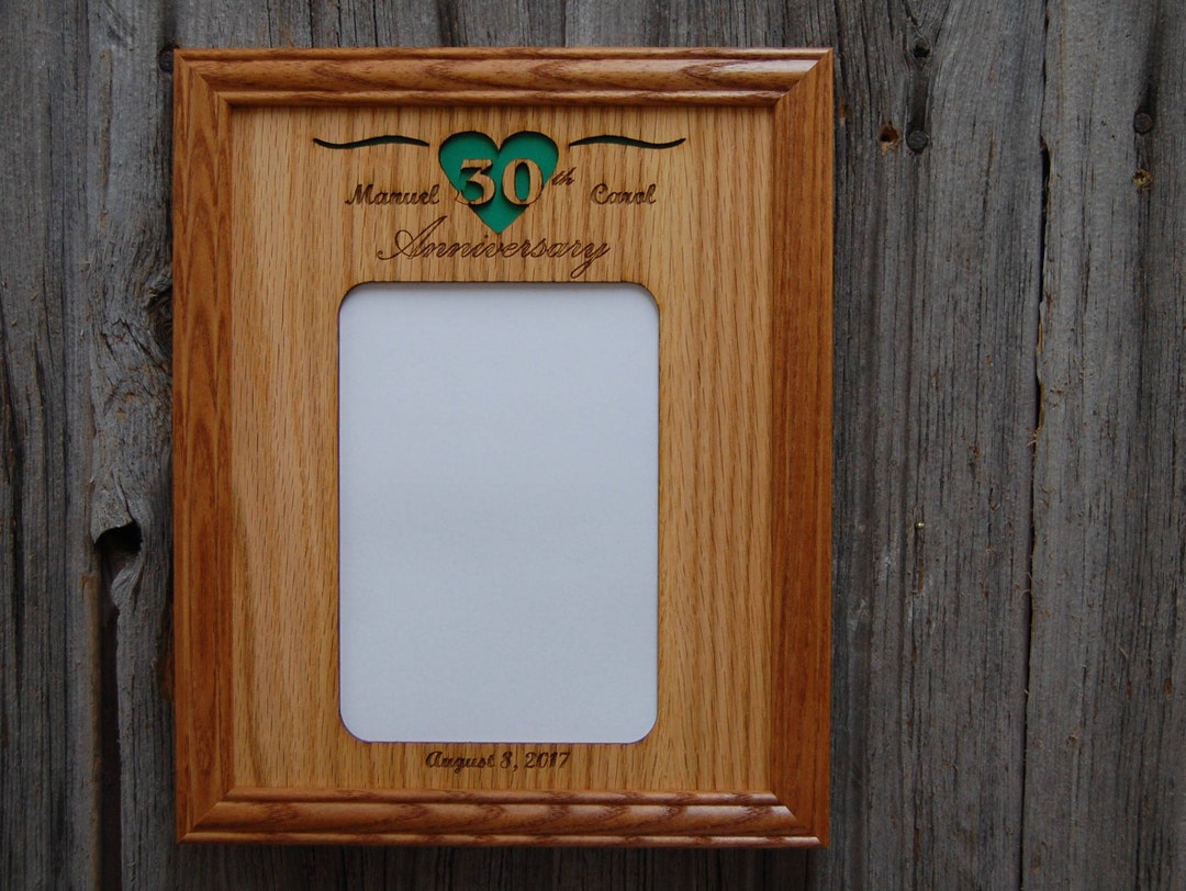Personalized 30th Anniversary Photo Frame - 8x10 Frame Holds 5x7 Photo ...