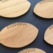 Wooden Footballs Set of 10 Wood Football Shape Football - Etsy