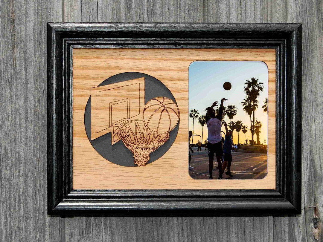 Basketball Picture Frame - 5x7 Frame Holds 3x4 Photo, Basketball Player ...