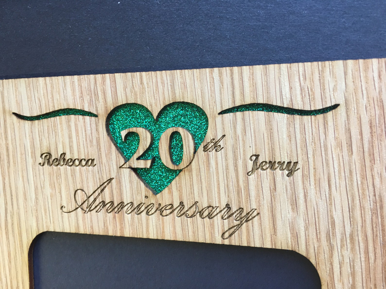 Personalized 20th Anniversary Photo Frame - 8x10 Frame Holds 4x6 Photo ...