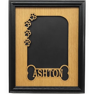 Personalized Dog Bone & Paw Prints Picture Frame - 8x10 Frame Holds a ...