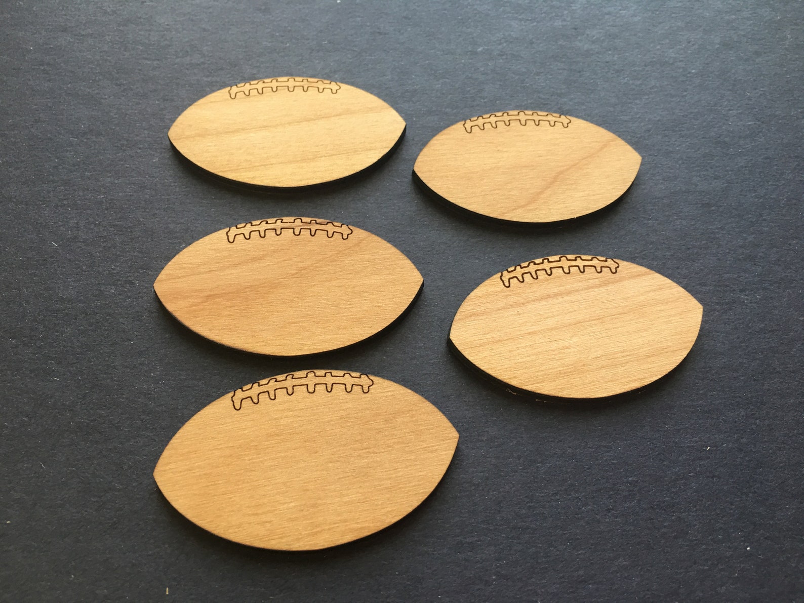 Wooden Footballs - Set of 10 - Wood Football Shape, Football Decor - Etsy