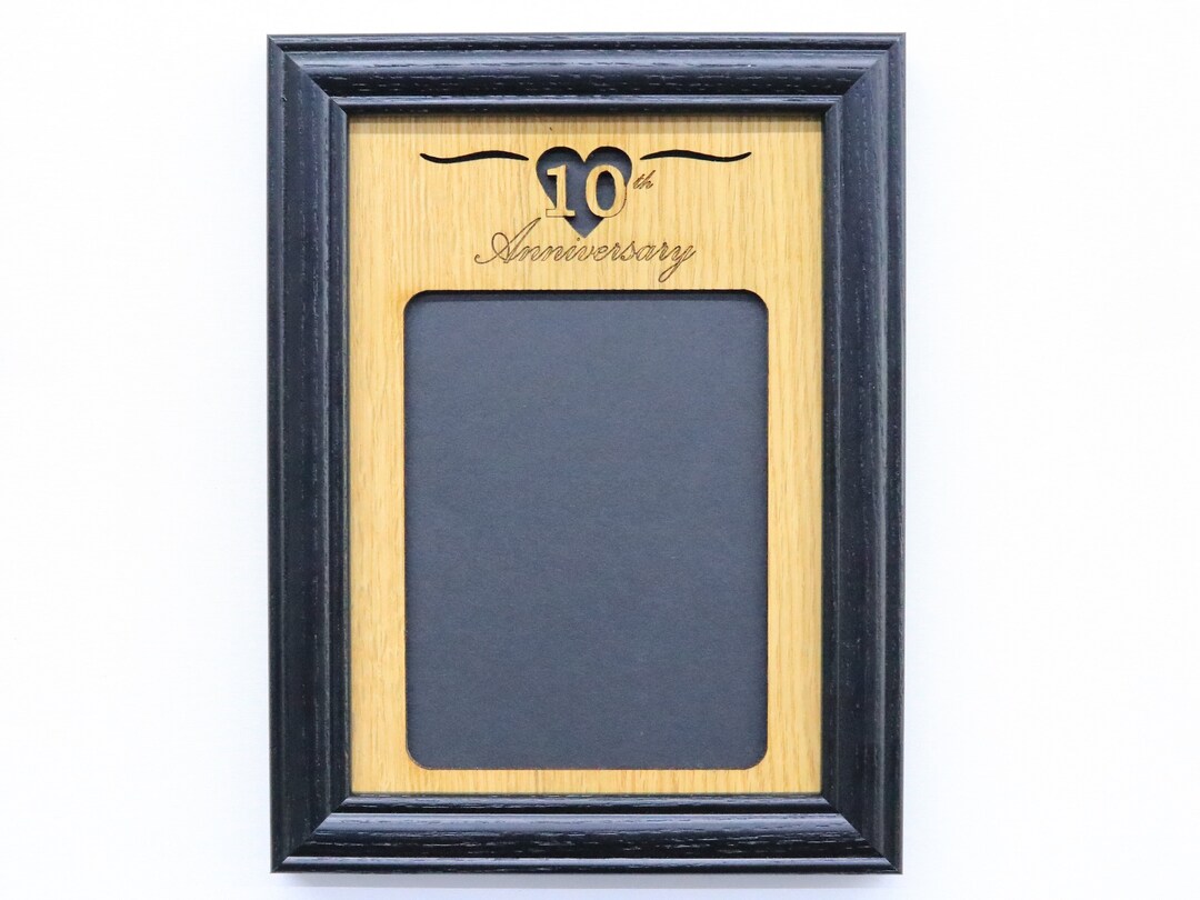 10th Anniversary Photo Frame - 8x10 Frame Holds 5x7 Photo ...