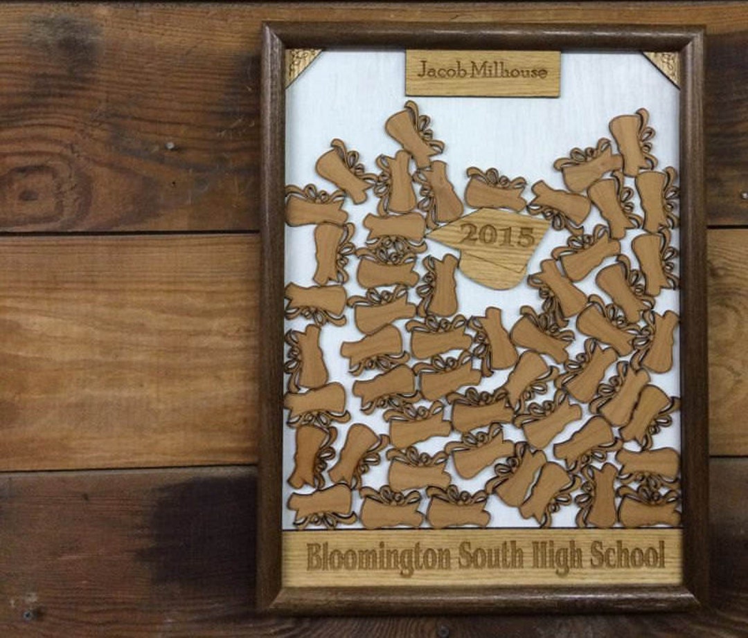 11x14 Personalized 2025 Graduation Drop Top Box Guest Book Alternative ...