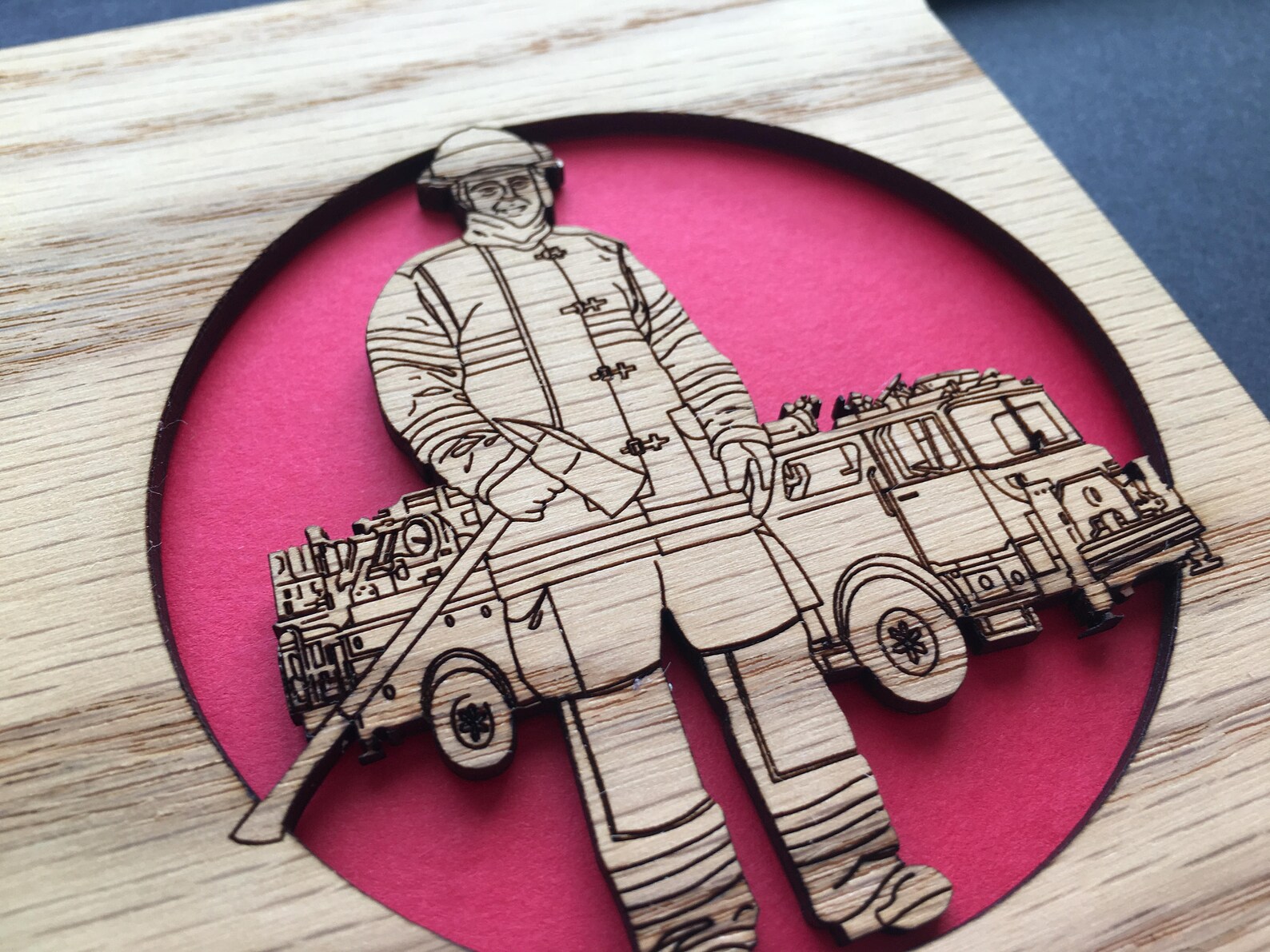 Firefighter Picture Frame - Holds 3x4 Photo - Fireman Frame ...