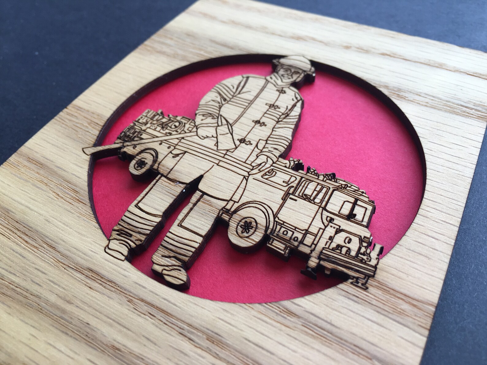 Firefighter Picture Frame - Holds 3x4 Photo - Fireman Frame ...