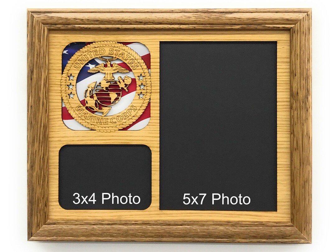 US Marine Corps Picture Frame - 8x10 Frame Holds 5x7 Photo - United ...