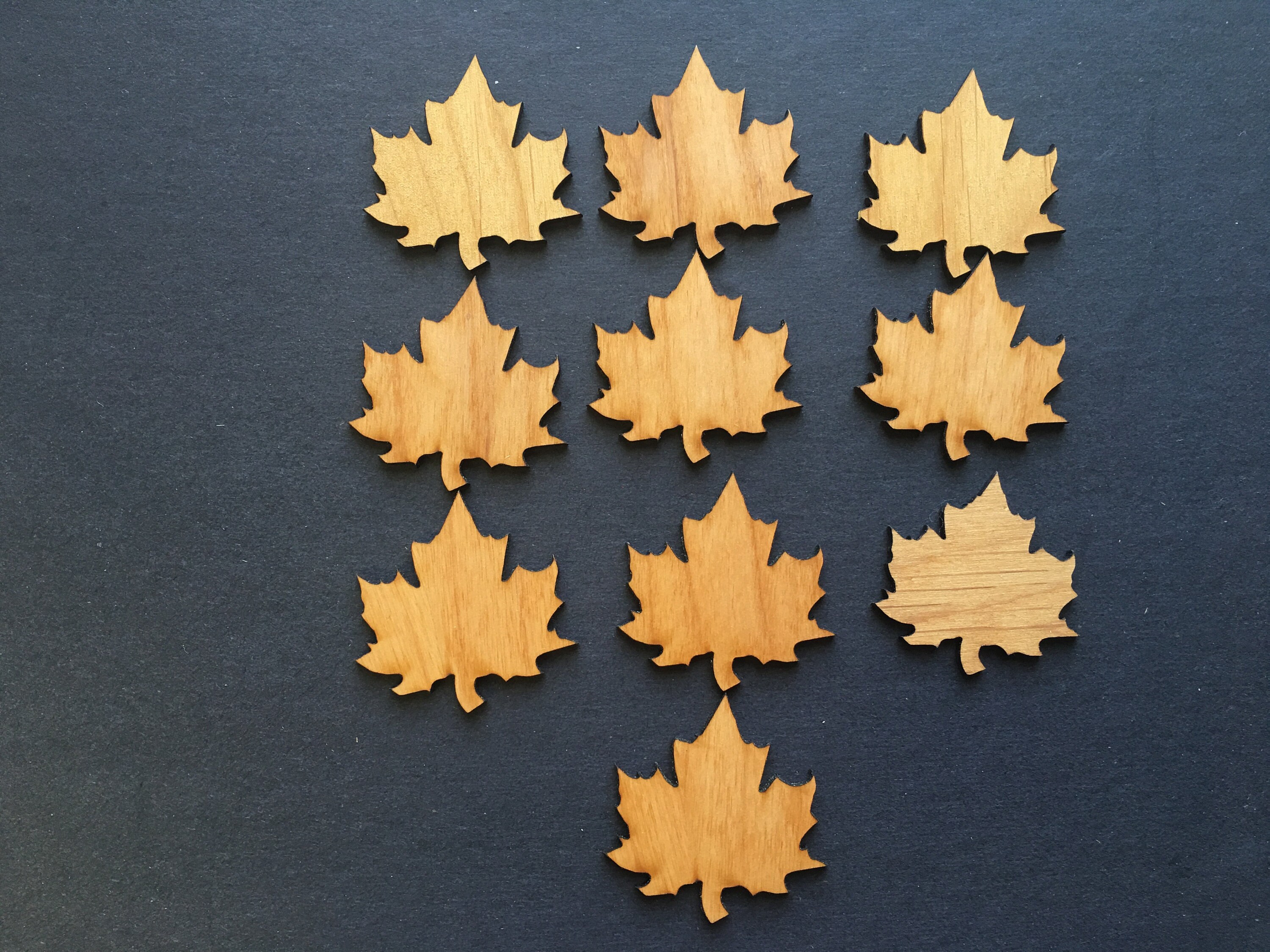 Wooden Maple Leaf - Set of 10 - Unique Wood Shapes, Fall Autumn Decor ...