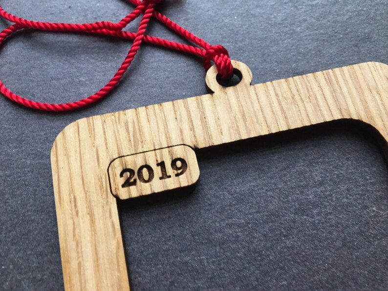 Rustic Wooden 2025 Christmas Tree Picture Frame Ornament - Handcrafted ...