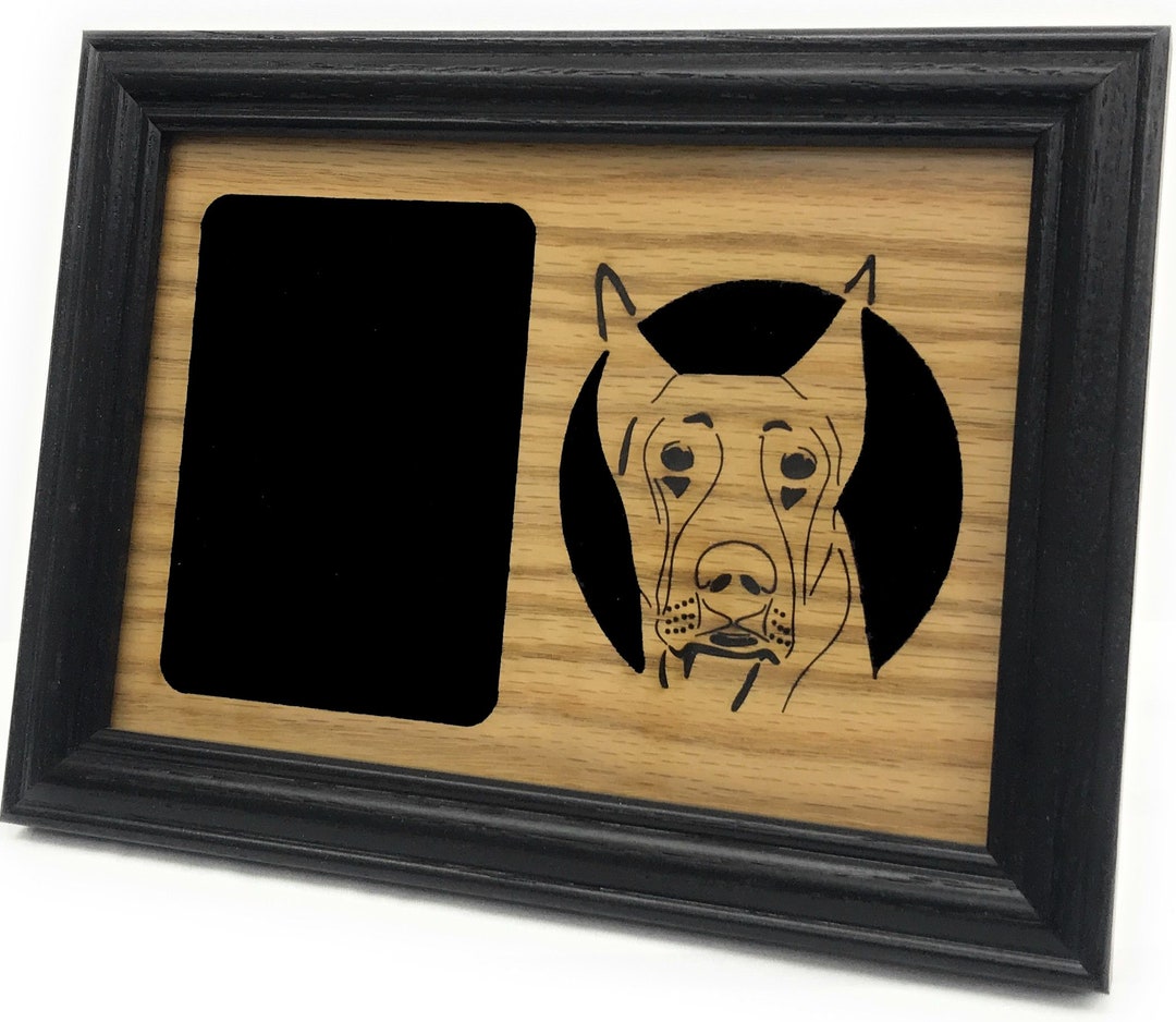 Dog Portrait Picture Frame - 5x7 Frame Holds 3x4 Photo - Dog Lover Gift ...