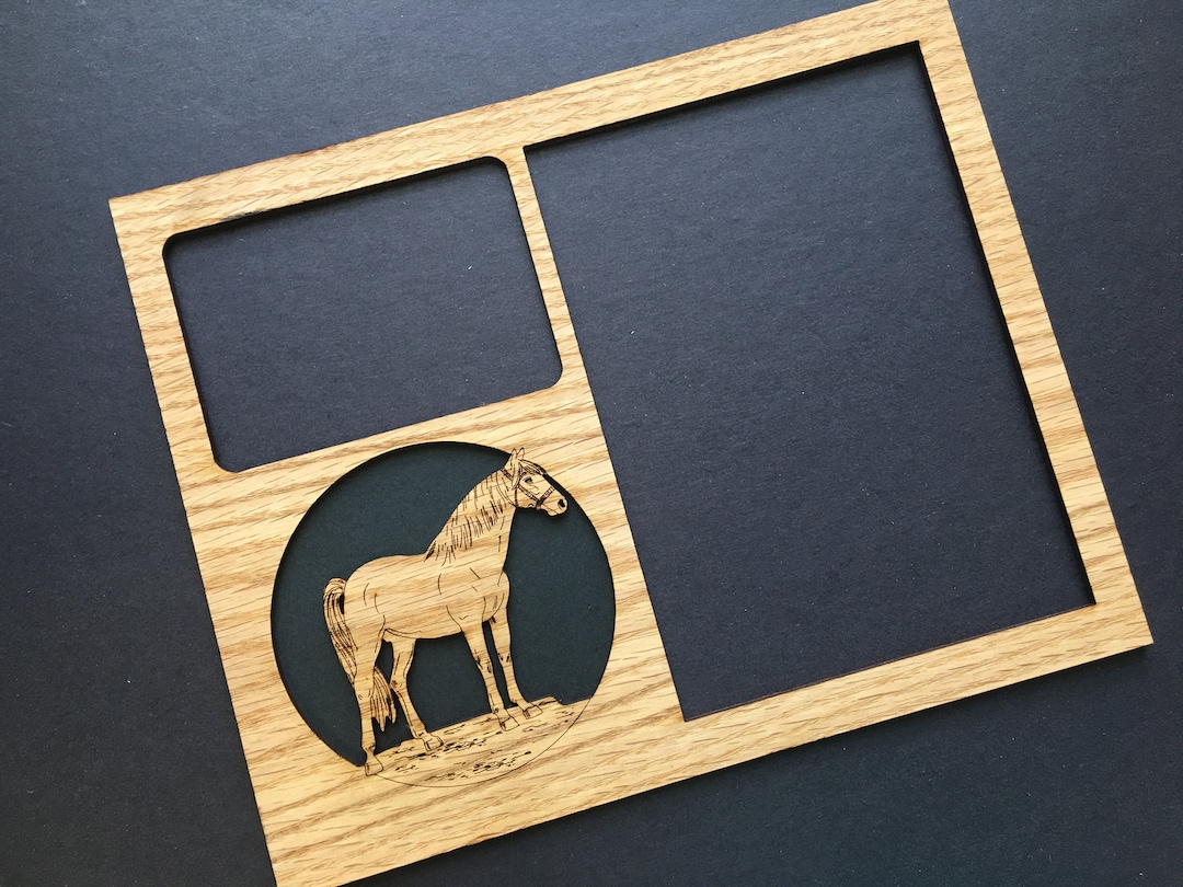 Horse Picture Frame - 8x10 Frame Holds 5x7 and 3x4 Photos - Gift for ...