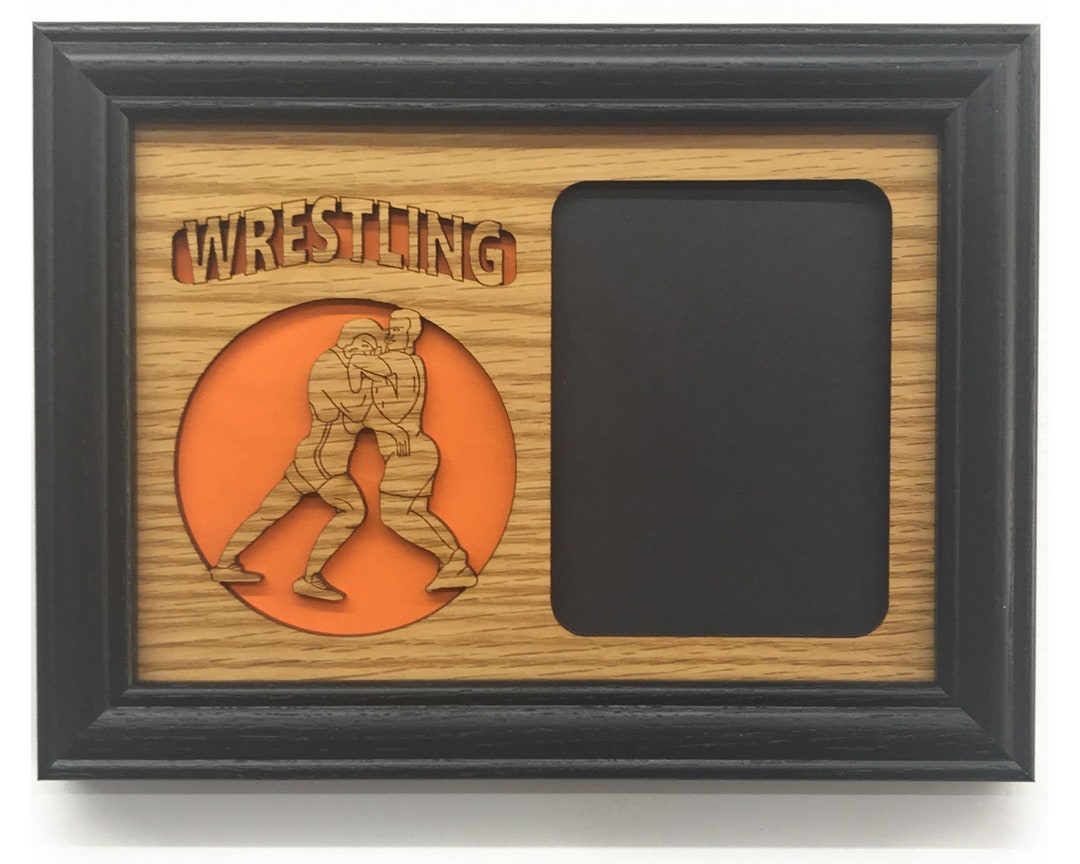 Wrestling Picture Frame - 5x7 Frame Holds 3x4 Photo - Wrestling Decor ...