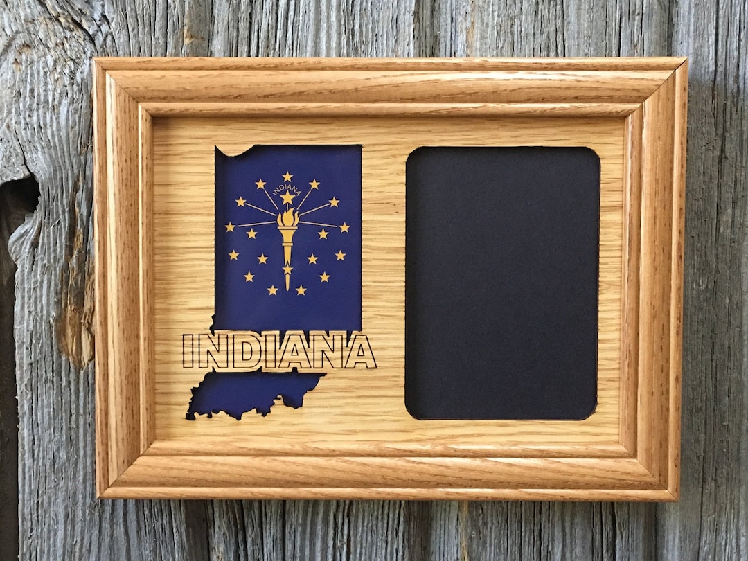 State Picture Frame - 5x7 Frame Holds 3x4 Photo - Travel Frame, State ...