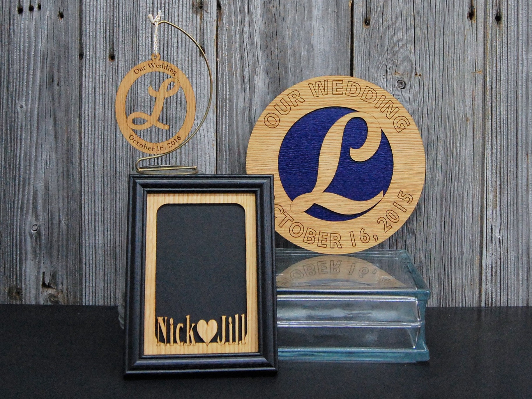 Wedding Gift Set - Our Wedding Picture Frame, Our Wedding Sign, Our ...