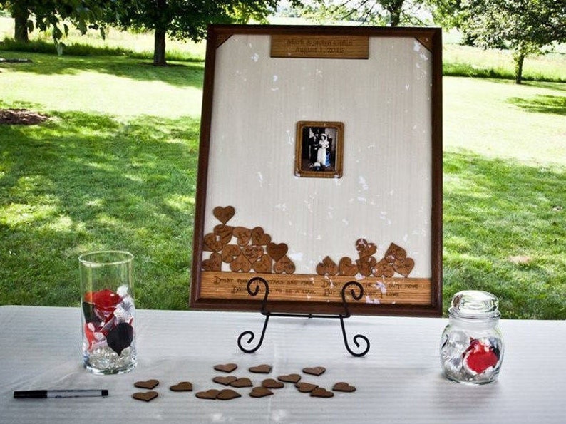 85 Guest Unique Drop Top Box Wedding Guest Book Alternative | Etsy