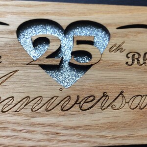 25th Anniversary Picture Frame -11x14 Frame Holds 5x7 & 3x5 Photos ...